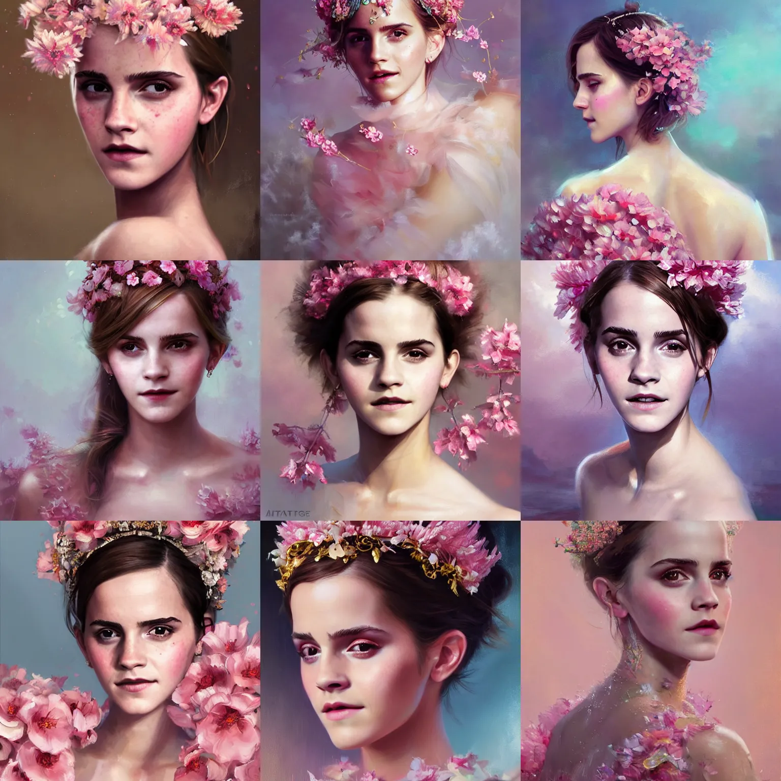 expressive oil painting, of emma watson, smooth | Stable Diffusion ...