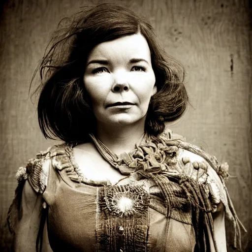 bjork in the old west, sepia tone, highly detailed, | Stable Diffusion