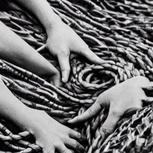 a giant detailed human arm made of tightly entwined | Stable Diffusion ...