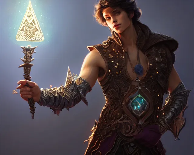 young shadow mage male, wearing a vest with diamond | Stable Diffusion | OpenArt