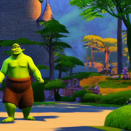 shrek in the sims 4. intricate artwork by artstation. | Stable ...