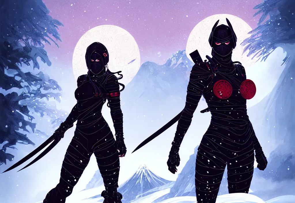 portrait ninja gaiden girl, armored black mirror ninja | Stable ...