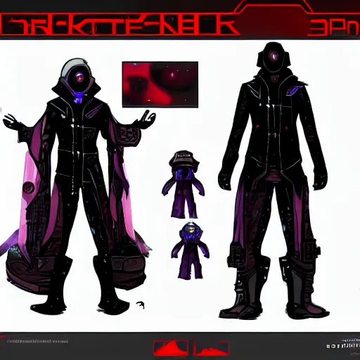 a cyberpunk + space opera warlock character design | Stable Diffusion ...