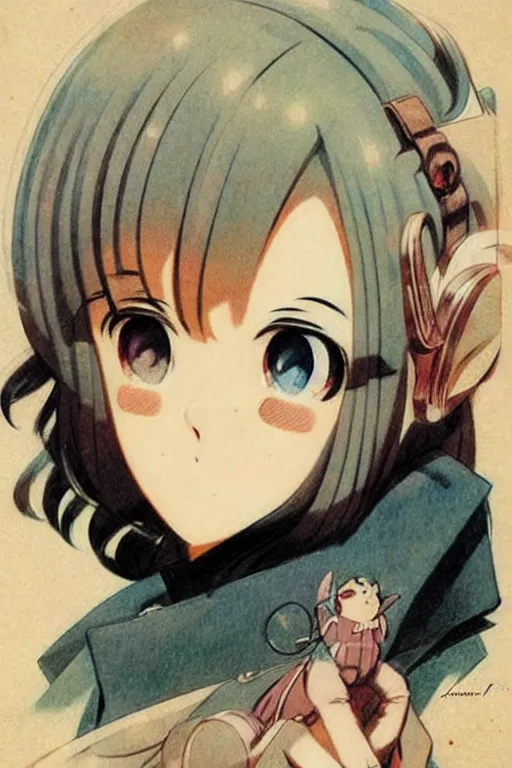 1950s anime cover art . muted colors.))))) by | Stable Diffusion