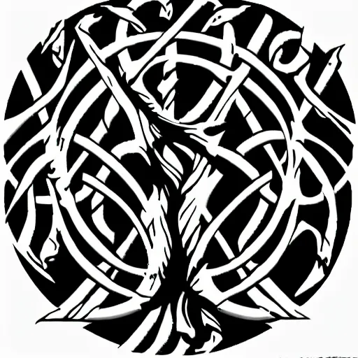 death metal band logo, metal font, unreadable, | Stable Diffusion