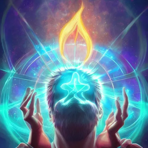 a powerful psychic man emitting psychic powers, by | Stable Diffusion | OpenArt