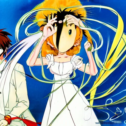 Anime bride screaming and slapping a groom, funny, | Stable Diffusion ...