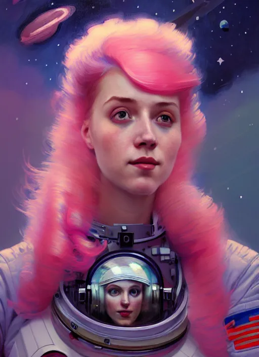 female astronaut, beautiful girl, full body, pink | Stable Diffusion ...