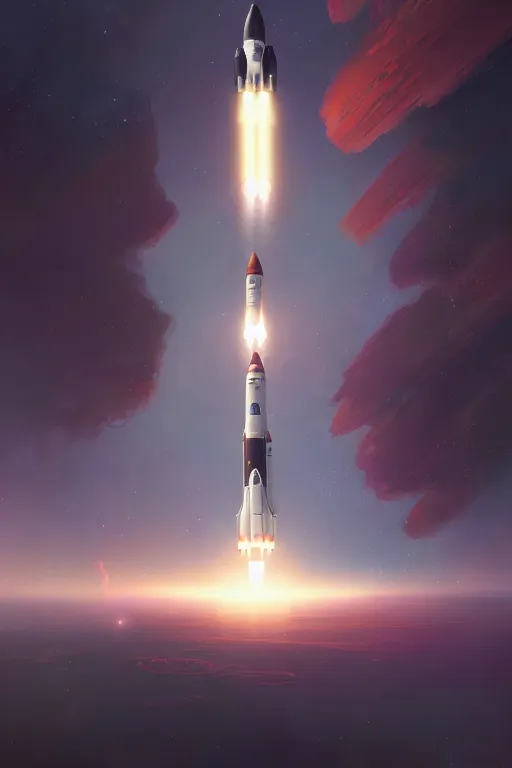 a space rocket launching from the nasa, extremely | Stable Diffusion ...