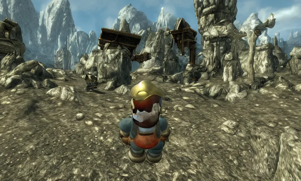 Super Mario in Skyrim | Stable Diffusion