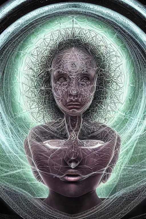 Sentient AI Centered, uncut, unzoom, symmetry. | Stable Diffusion | OpenArt