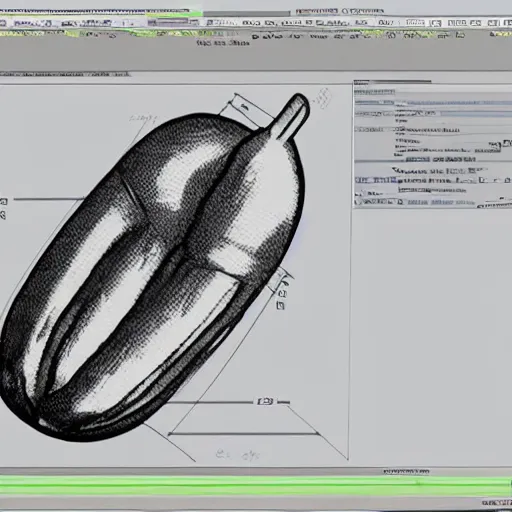 cad drawing of a pickle, engineering, highly detailed, | Stable ...