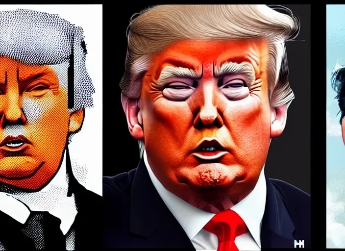 Donald Trump on the left and Karl Marx on the right, | Stable Diffusion ...
