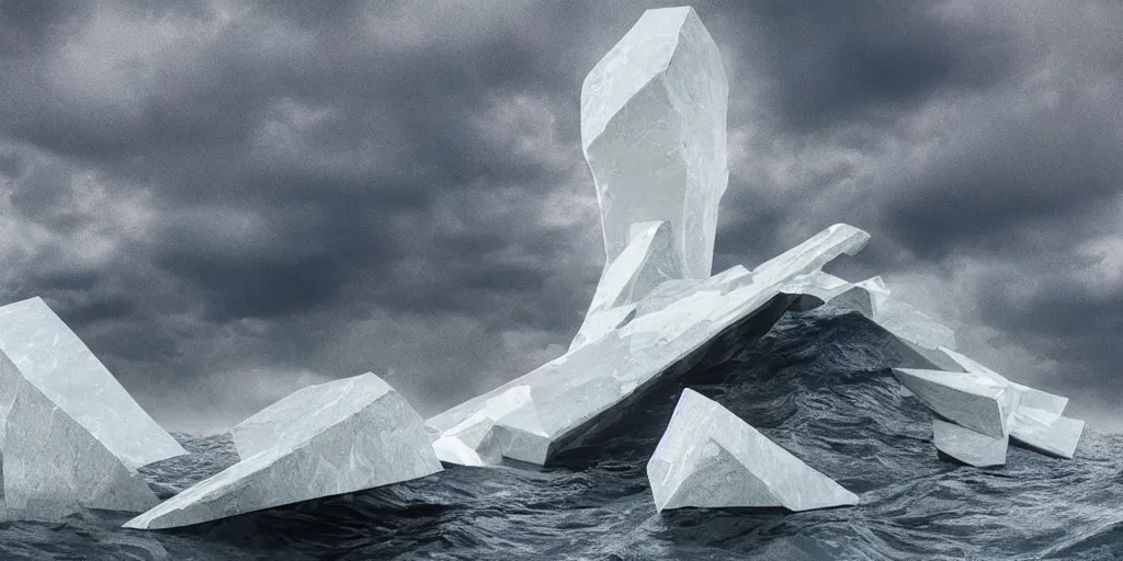 titanium white abstract, contemporary statue in the | Stable Diffusion ...