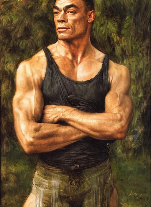 a beautiful painting of jean claude van damme by John | Stable Diffusion