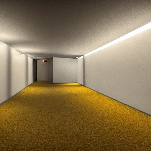 the backrooms, walls with a monochromatic tone of | Stable Diffusion ...