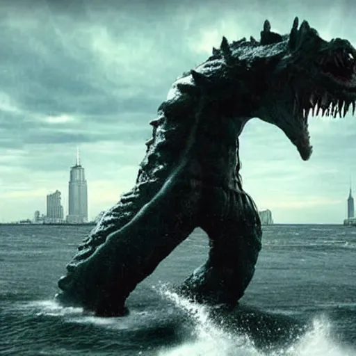 huge scary monster coming from the sea and attack new | Stable Diffusion | OpenArt