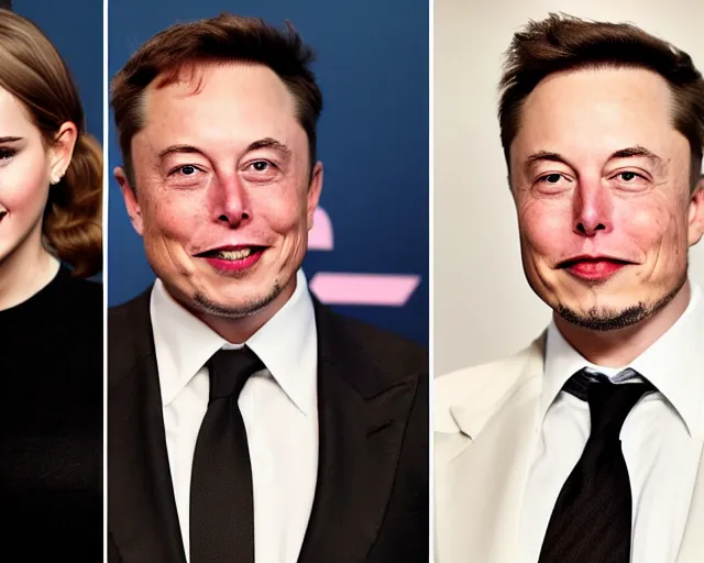 A portrait photo of Elon Musk teams up with emma | Stable Diffusion ...