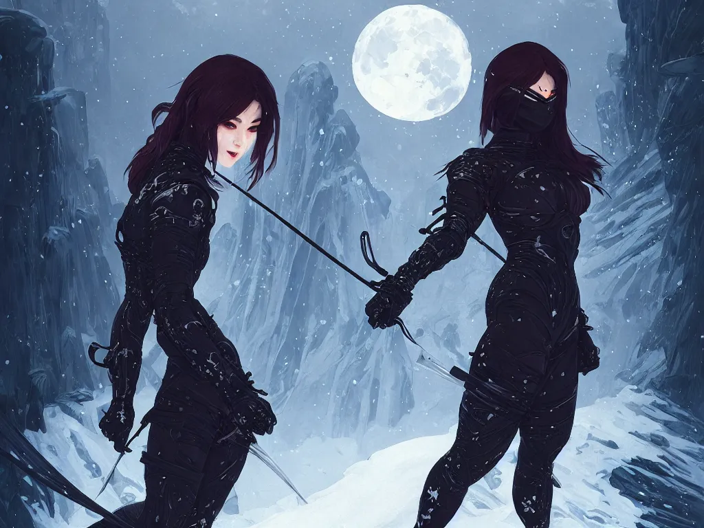 portrait ninja gaiden girl, armored black mirror ninja | Stable ...