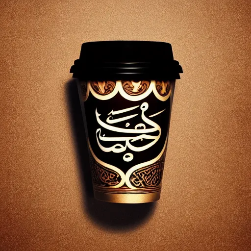 arabic calligraphy coffee cup design, product | Stable Diffusion | OpenArt