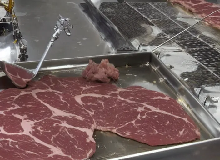 NASA's Culinary rover probes the surface of the meat | Stable Diffusion ...