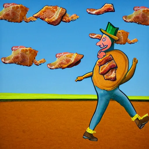 anthropomorphic pancake man, walking through a field | Stable Diffusion ...