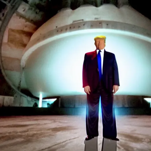 cinematic shot of donald trump standing in front of a | Stable ...