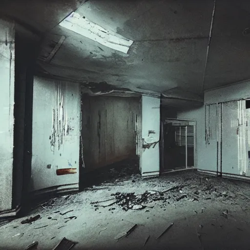 photograph of the interior abandoned soviet research | Stable Diffusion ...