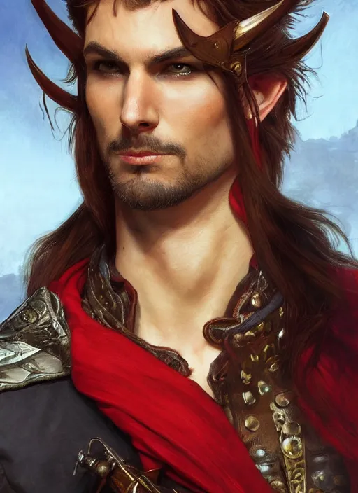 medium-length portrait of a male elven dashing | Stable Diffusion | OpenArt
