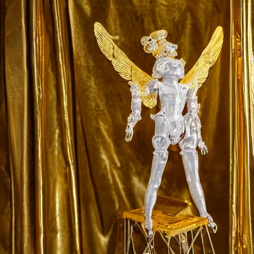 amazing highly detailed gold angel automaton in a | Stable Diffusion ...