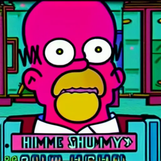 Retrowave homer simpson | Stable Diffusion