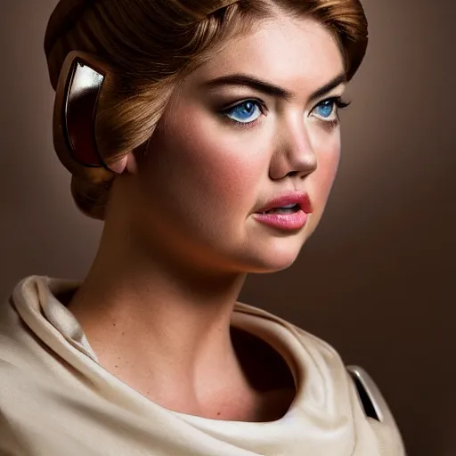 Kate Upton as Princess Leia, 8k, medium shot | Stable Diffusion