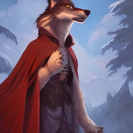 an anthropomorphic wolf, artstation hq, stylized, | Stable Diffusion ...