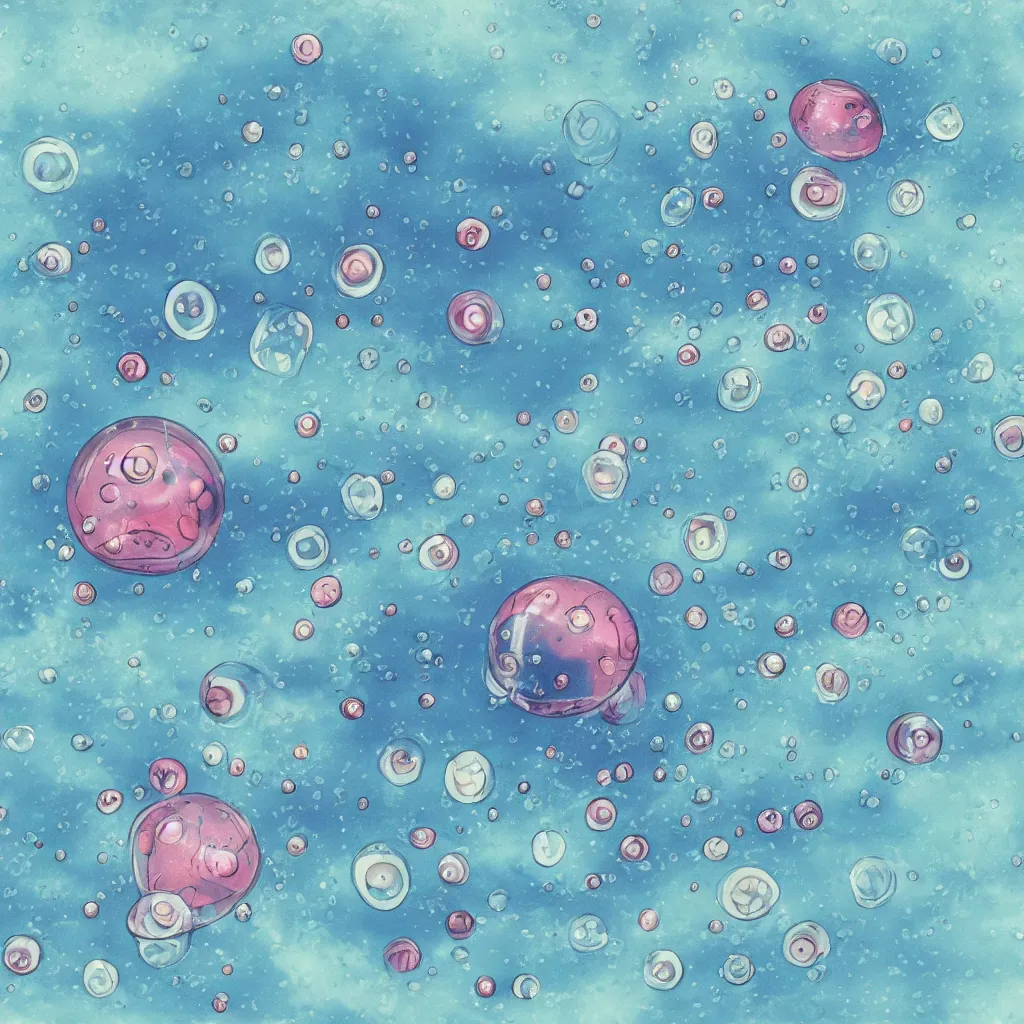 eyeballs disembodied floating through a bubble sky | Stable Diffusion ...