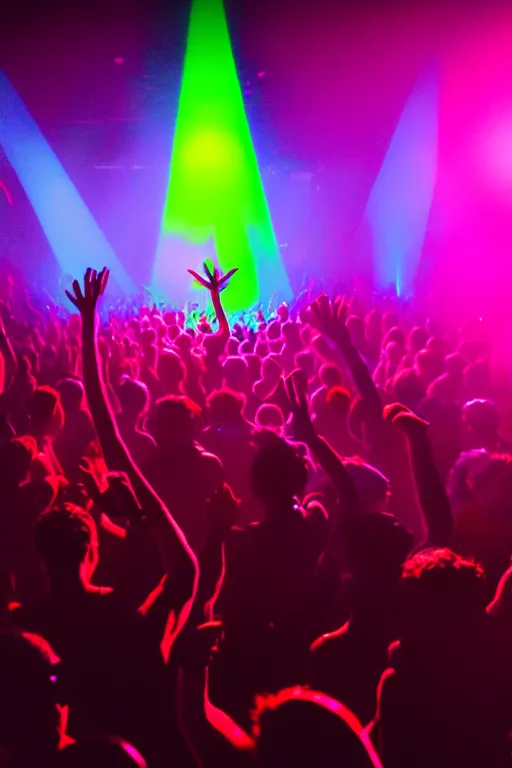 scene from a rave with 1 0 people in the forest, | Stable Diffusion ...