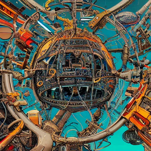 hyper detailed aerial top down comic illustration of a | Stable ...