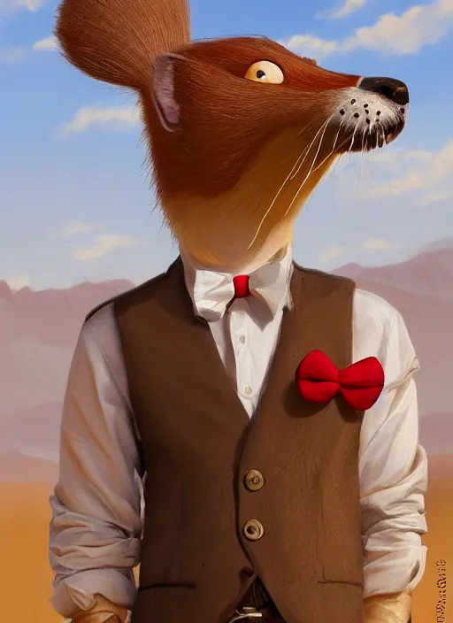 Character portrait of a happy furry anthro stoat | Stable Diffusion ...