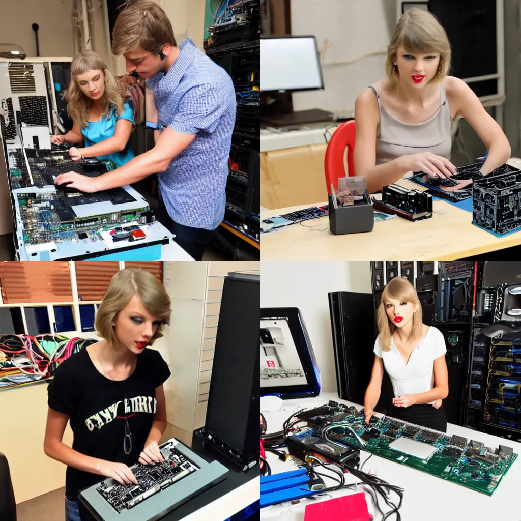 Taylor Swift building a PC | Stable Diffusion