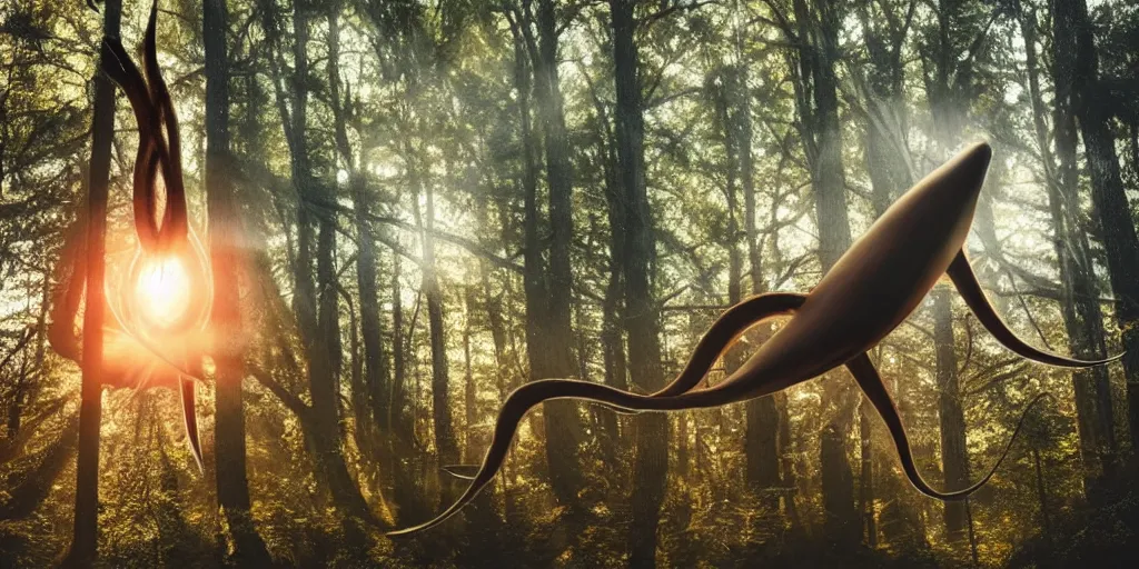 a highly detailed giant squid god floating in the | Stable Diffusion ...