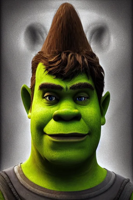 cinematic portrait of Shrek. Centered, uncut, unzoom, | Stable ...