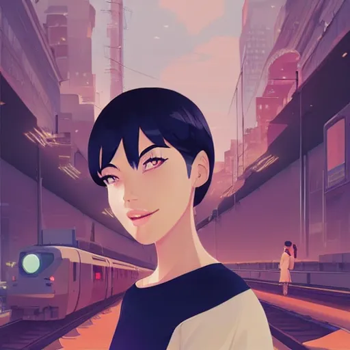 a - train, clean cel shaded vector art. shutterstock. | Stable ...