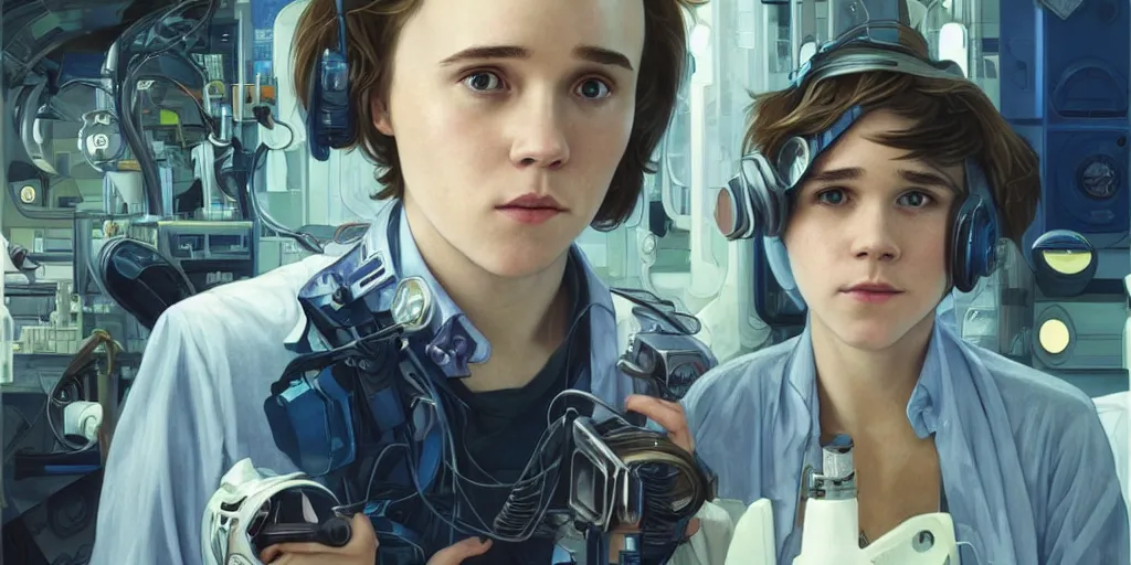 character portrait of Ellen Page as a nonbinary | Stable Diffusion | OpenArt