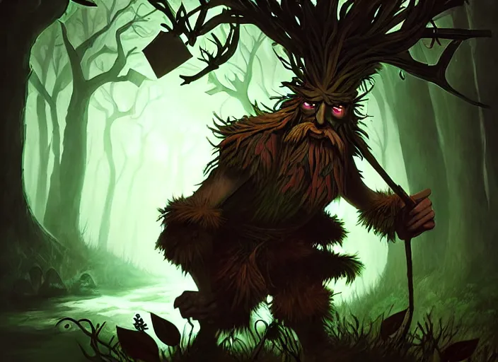 a leshy forces you to play a tabletop card game in a | Stable Diffusion