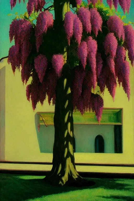 liminal vaporwave wisteria tree surrealism, painted by | Stable ...