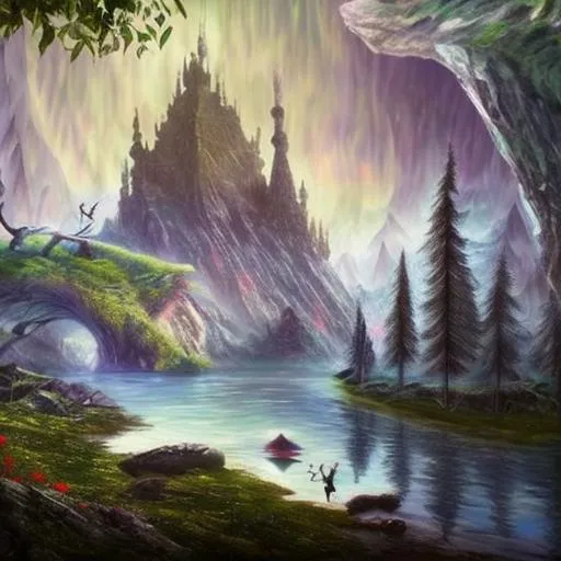 Dark fantasy feywild landscape | OpenArt