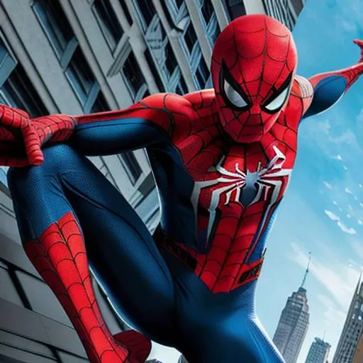 Spider-Man with an explosive background | OpenArt