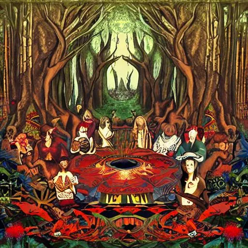 Snoop Dogg smoking with the Pope in the forest with... | OpenArt