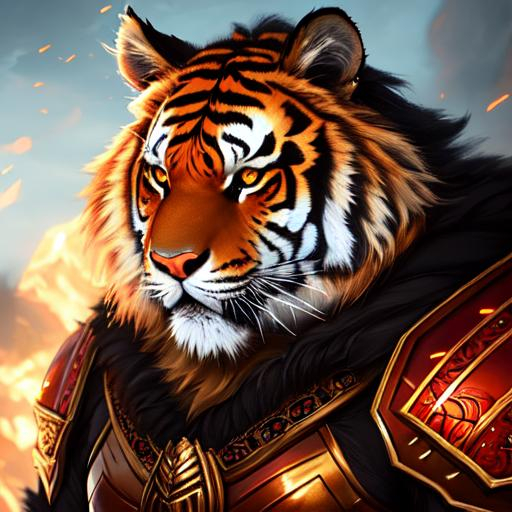 an anthropomorphic Tiger, mythological creature, lar... | OpenArt