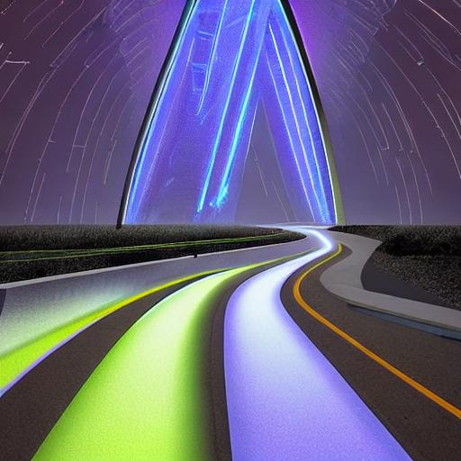 Hyper futuristic roads eco friendly glow in the dark... | OpenArt