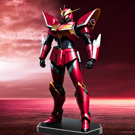 Full body photo of a Mix of Maroon Power Ranger and... | OpenArt